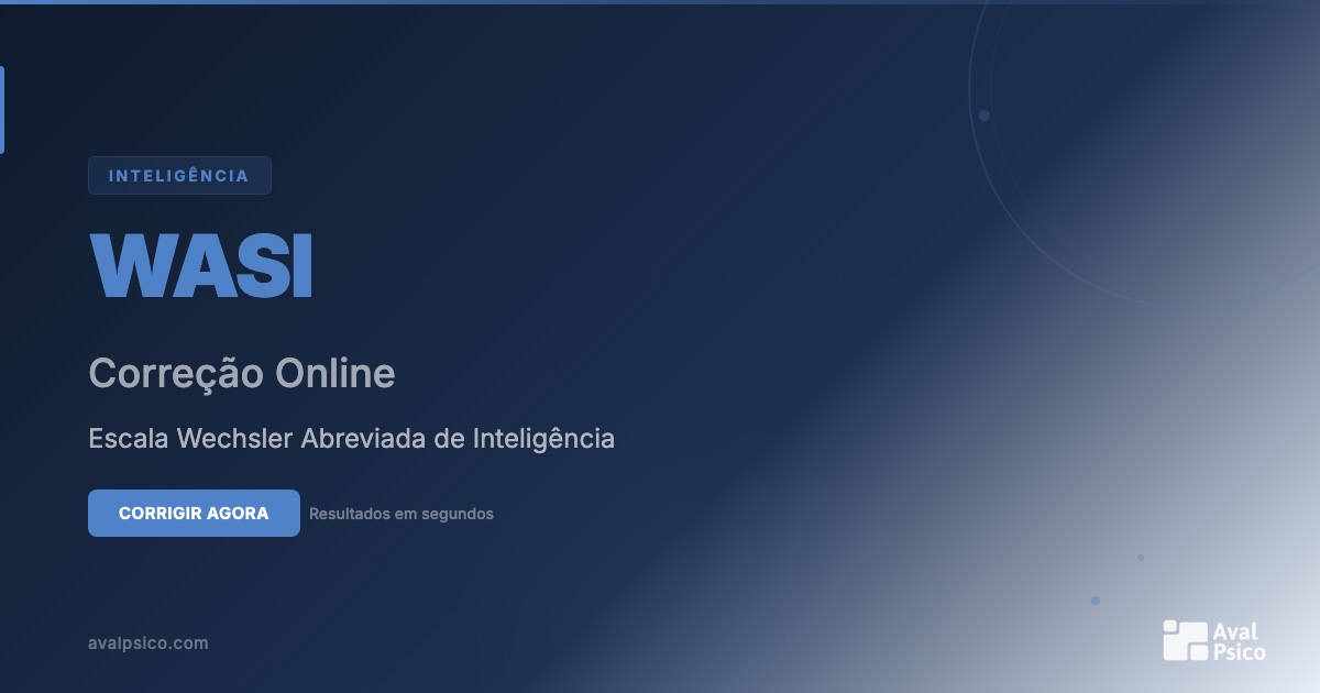 Correção do Teste WASI Online | AvalPsico